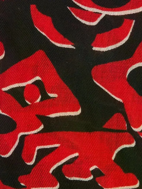 LOUIS VUITTON X Urs Fischer Monogram-pattern Scarf