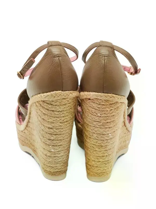 Saint Laurent T-strap Platform Wedge Sandals