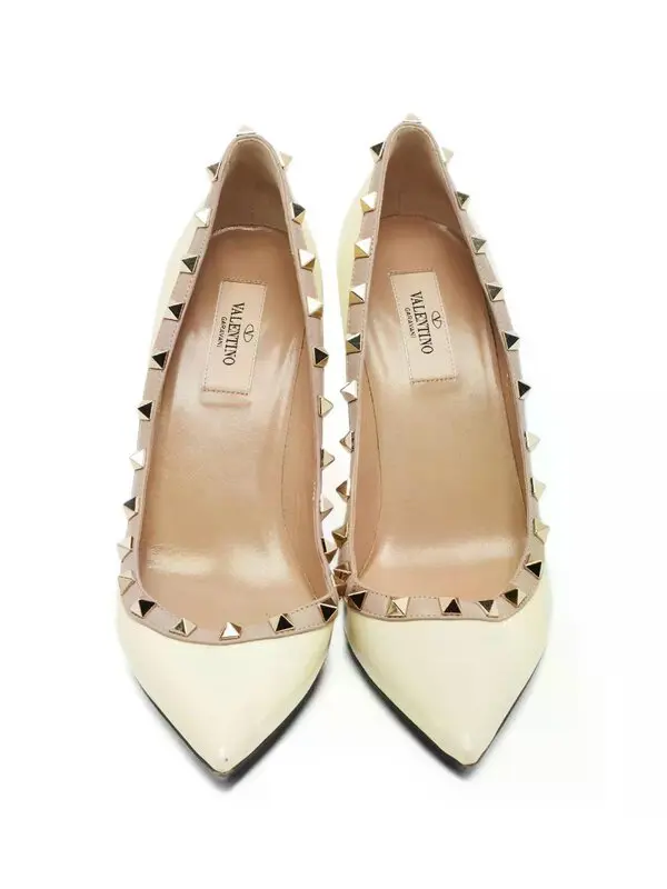 Valentino Garavani Rockstud Patent-leather Heeled Pumps
