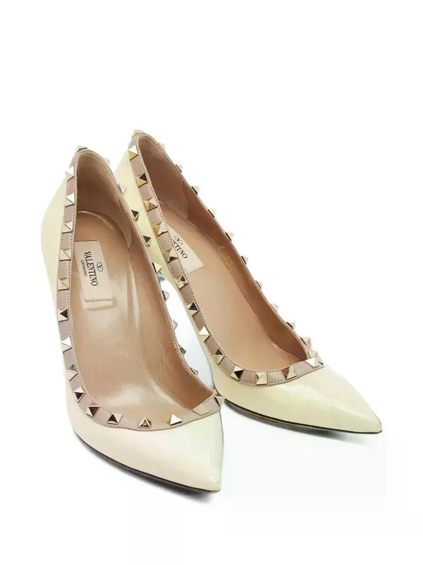 Valentino Garavani Rockstud Patent-leather Heeled Pumps