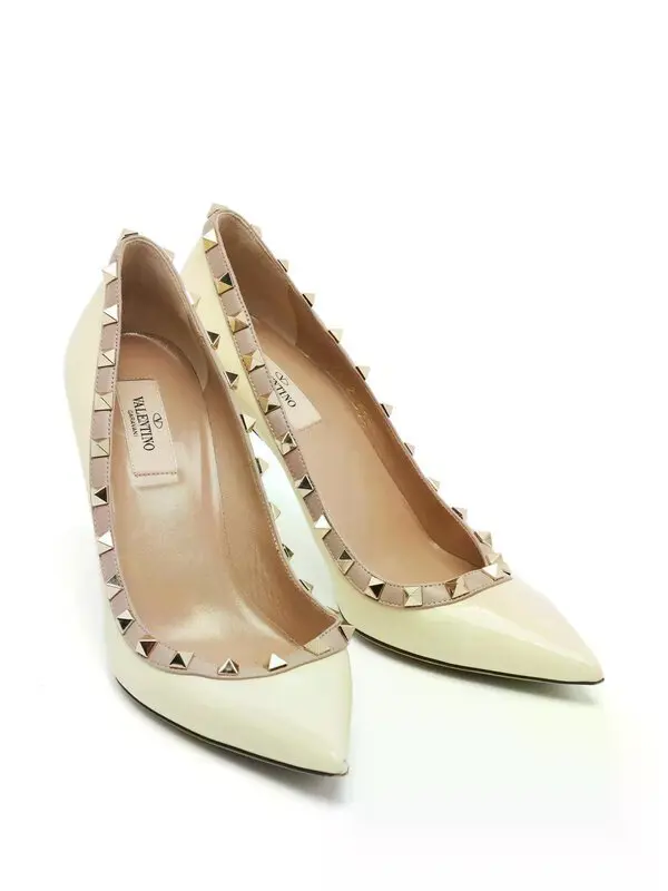 Valentino Garavani Rockstud Patent-leather Heeled Pumps