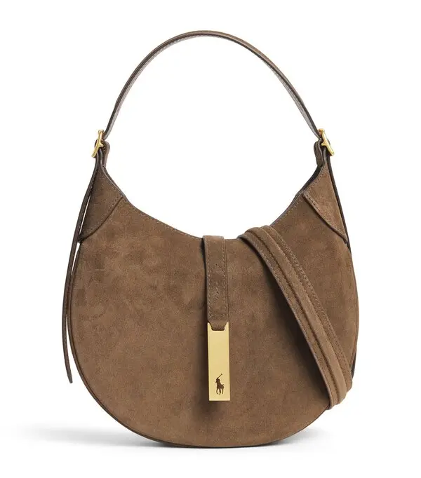 Polo Ralph Lauren Small Suede Polo Id Shoulder Bag