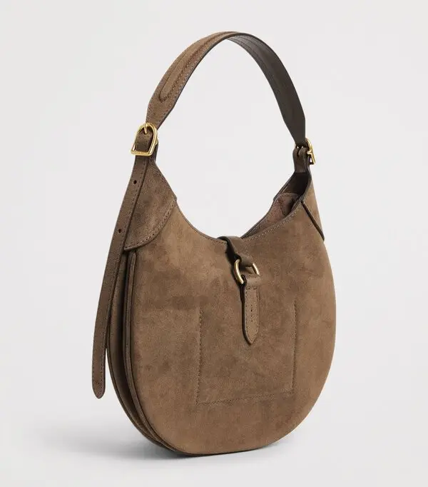 Polo Ralph Lauren Small Suede Polo Id Shoulder Bag