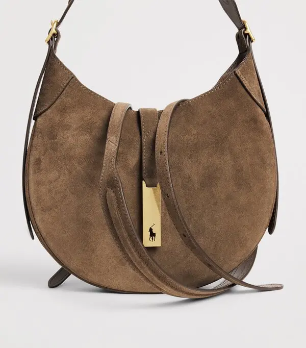 Polo Ralph Lauren Small Suede Polo Id Shoulder Bag