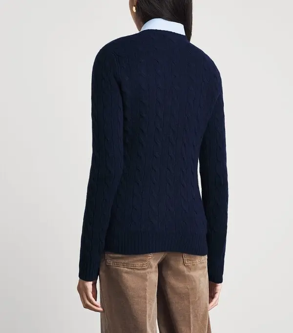 Polo Ralph Lauren Wool-cashmere Cable-knit Kimberly Sweater