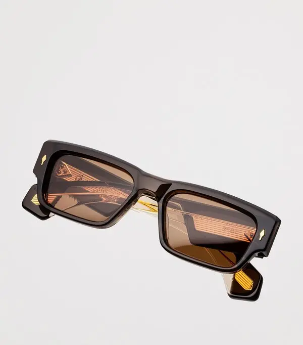 JACQUES MARIE MAGE Engel Rectangular Sunglasses - Black