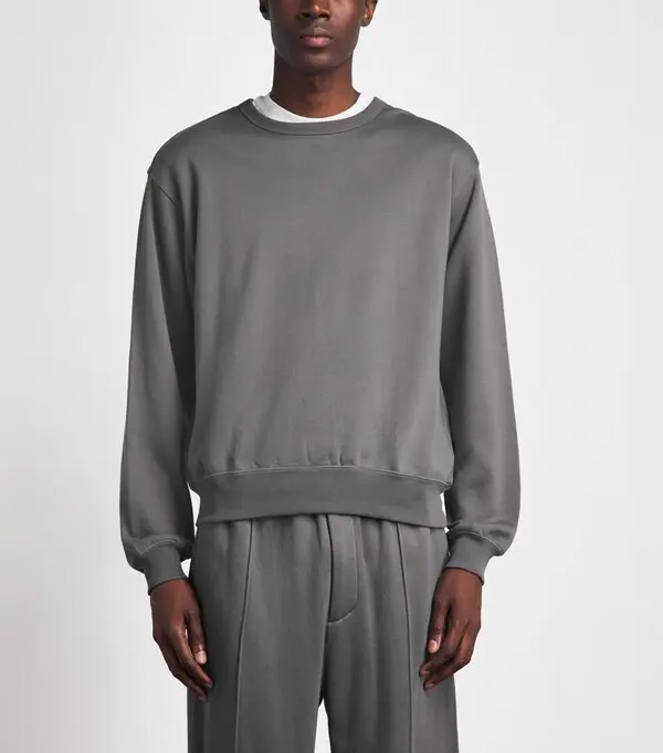 YOKE Cotton Crew-neck Sweater
