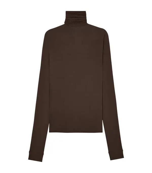 Saint Laurent Stretch-jersey Rollneck Top