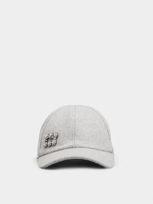 ROGER VIVIER Efforescence Baseba Cap In Woo - Grey