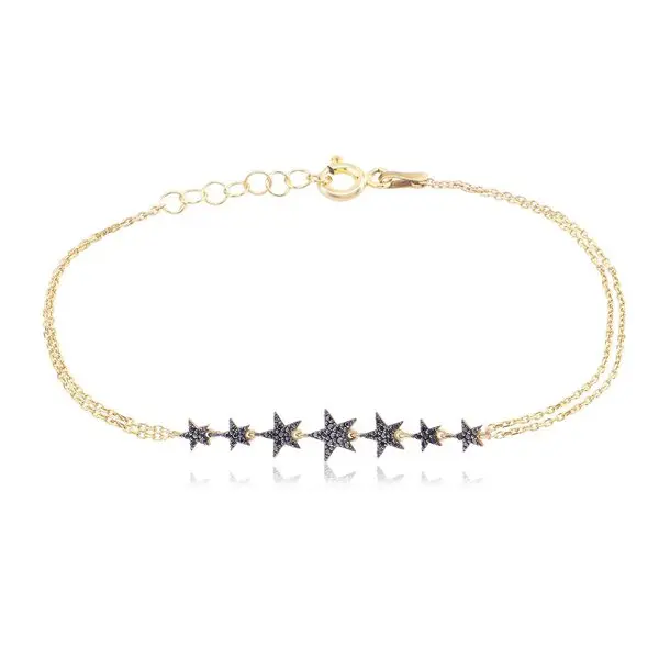 BY EDA DOGAN Stone Star Bracelet Gold