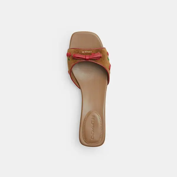 COACH OUTLET Bow Slingback Heel With Cherry Embroidery