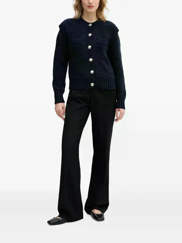 Sisley Bouclé-knit Button-up Cardigan