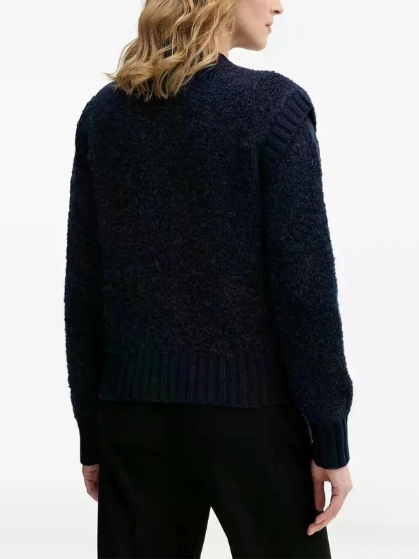 Sisley Bouclé-knit Button-up Cardigan
