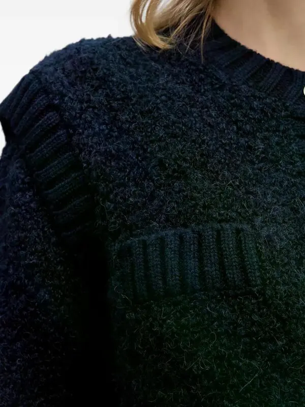 Sisley Bouclé-knit Button-up Cardigan
