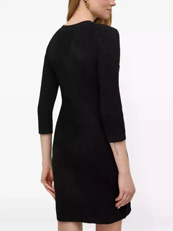 MORGAN Buttoned V-neck Mini Dress