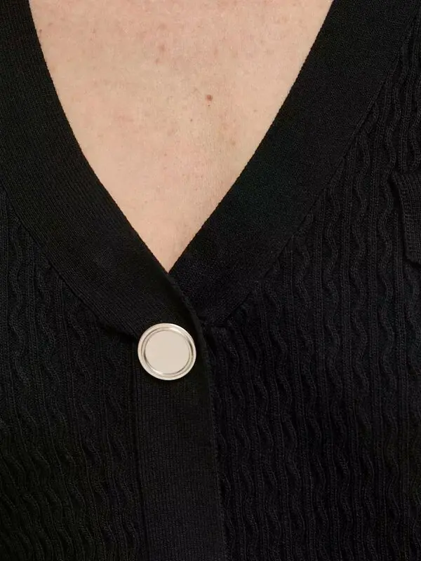 MORGAN Buttoned V-neck Mini Dress