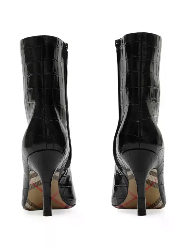 Burberry Dame Crocodile-effect Ankle Boots