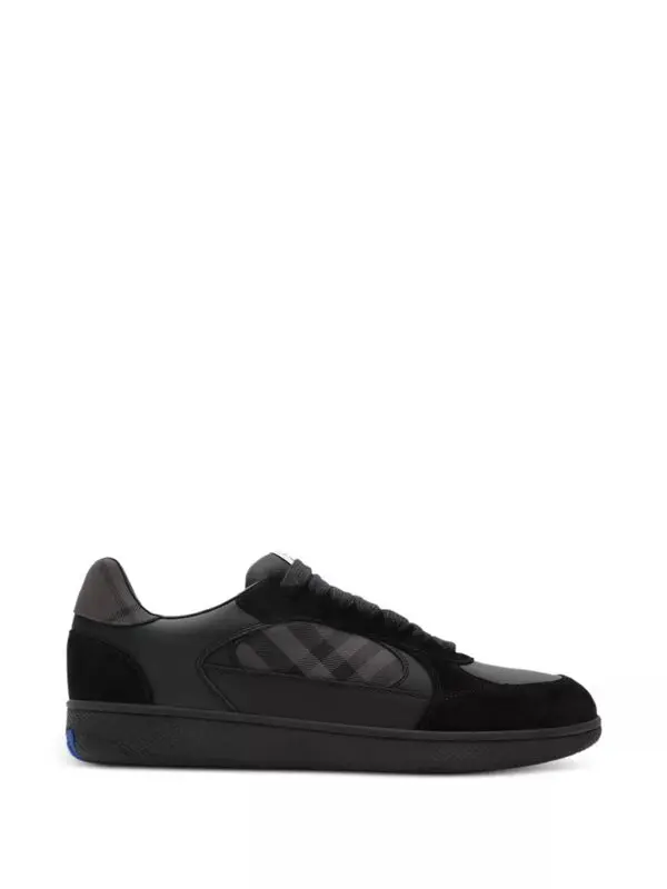 Burberry Leather, Suede And Check Terrace Sneakers