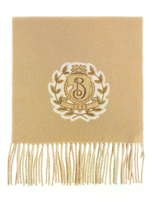 Burberry B Crest Cashmere Scarf - Neutrals
