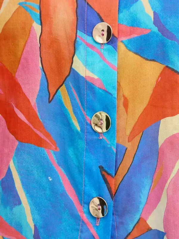 MORGAN Leaf-print Button-up Shirt