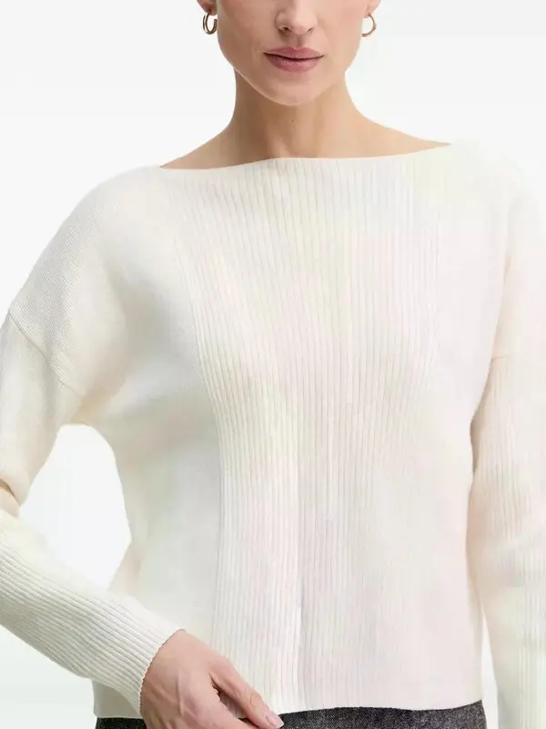 Sisley Ribbed Boat-neck Sweater