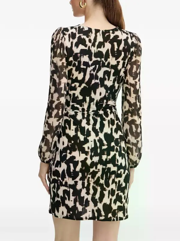MORGAN Abstract-print Wrap Mini Dress