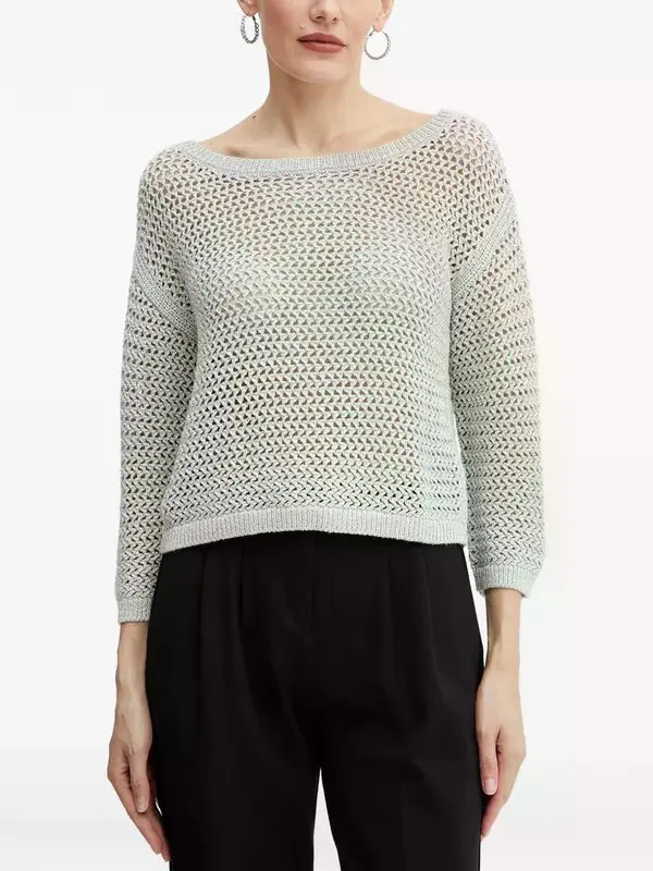 MORGAN Boat Neck Knitted Top