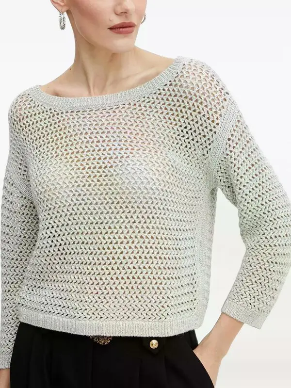 MORGAN Boat Neck Knitted Top