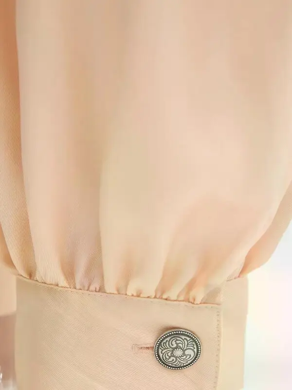Pinko Smocked-waist Button-cuff Trousers