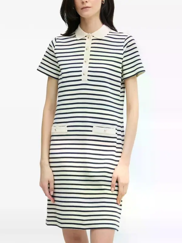 JOOP! Travissa Striped Short-sleeve Mini Polo Dress