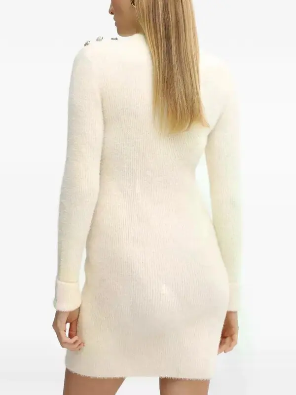 MORGAN Button-embellished Knit Mini Dress