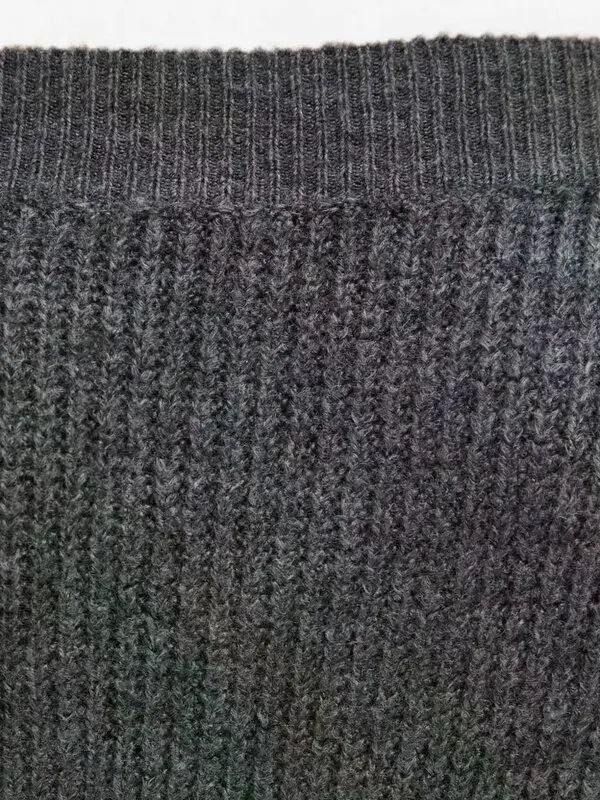 MORGAN Off-shoulder Ribbed-knit Sweater
