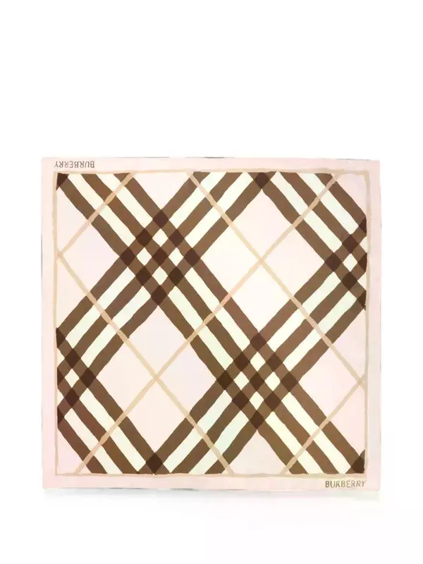 Burberry Watercolour Check Silk Scarf