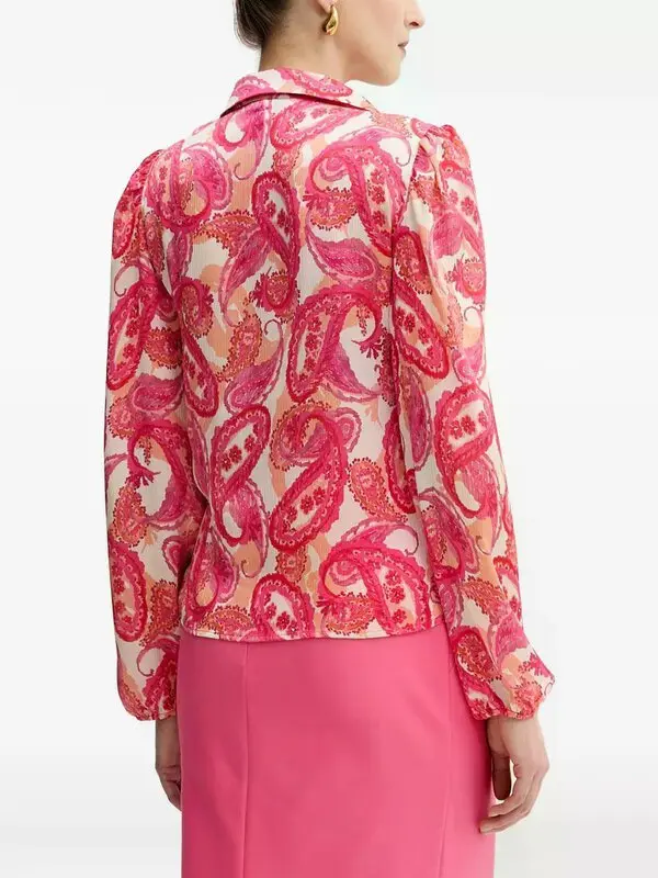 MORGAN Paisley-print Wrap Shirt