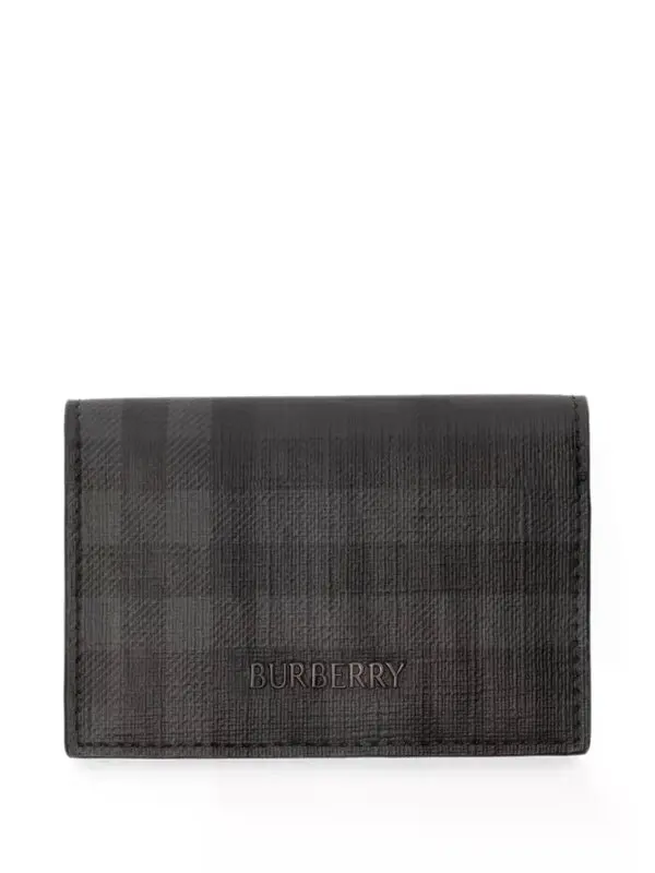Burberry City Check Bifold Card Case - Grey