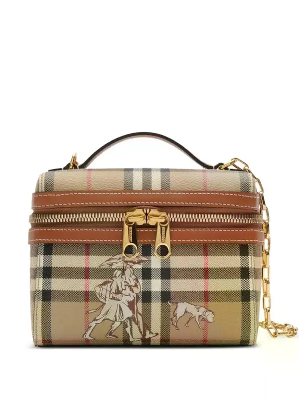 Burberry Mini Check Mates Vanity Bag - Neutrals