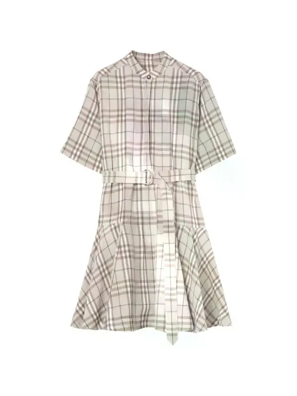 Burberry Check Linen-blend Dress