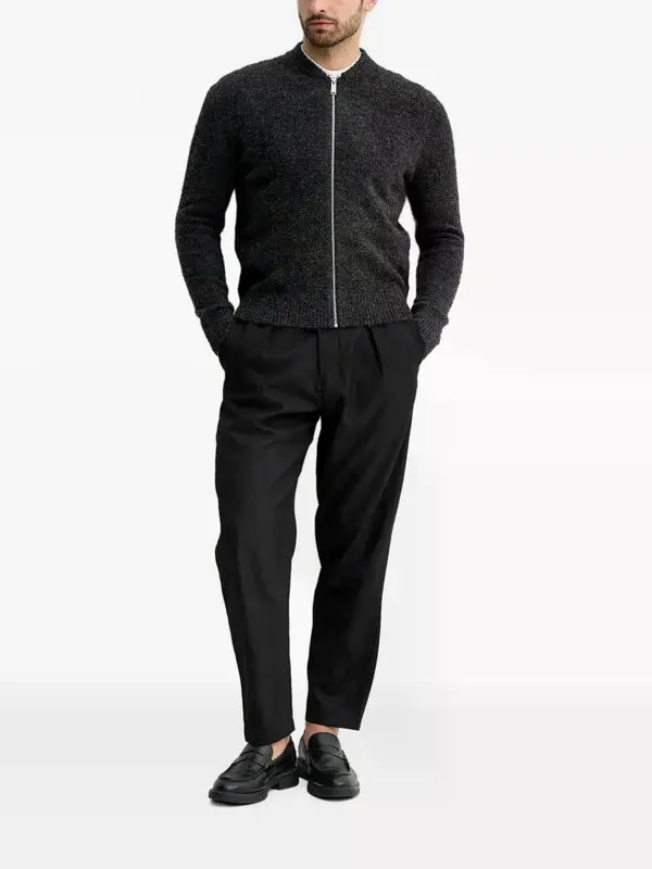 Sisley Zip-up Bouclé Cardigan
