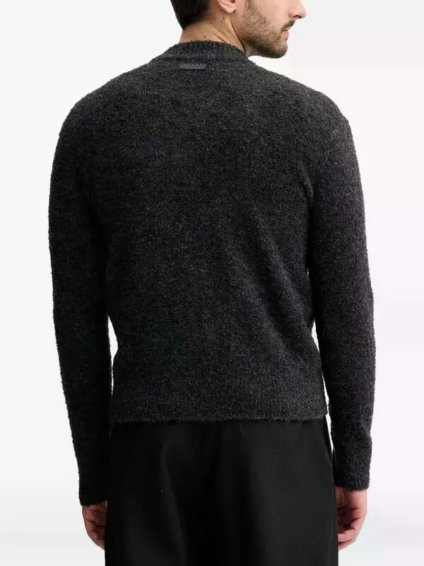 Sisley Zip-up Bouclé Cardigan