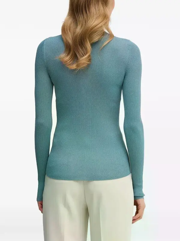 Sisley Button Ribbed Henley Top