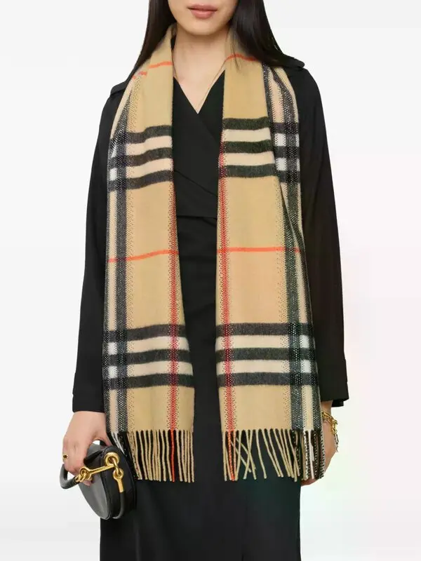 Burberry Crystal Check Cashmere Scarf