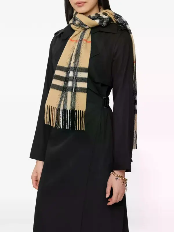 Burberry Crystal Check Cashmere Scarf