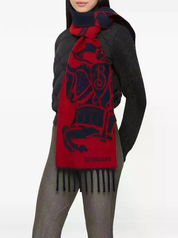 Burberry Reversible Ekd Wool Scarf
