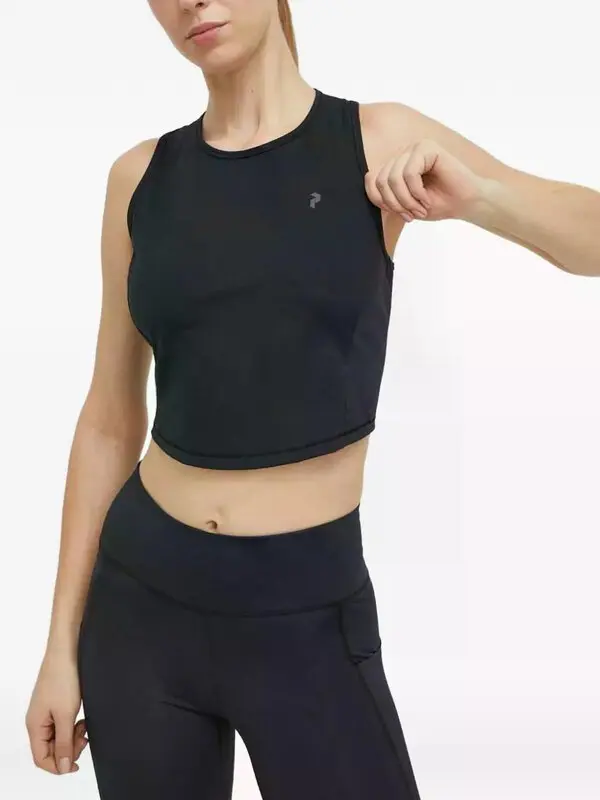 PEAK PERFORMANCE Power Cropped Top - Black
