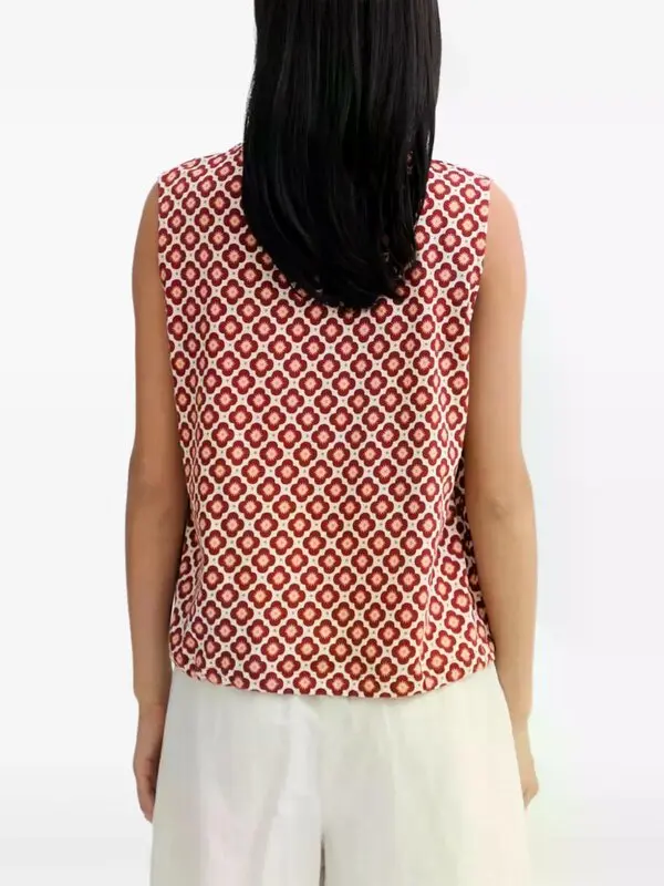Marc O'polo Floral-print Drawstring-hem Top