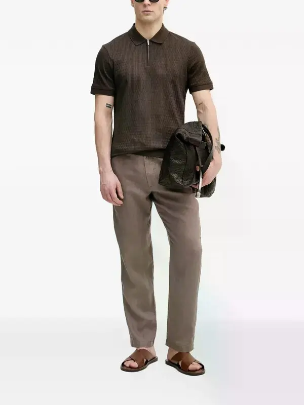 JOOP! Franciscojose Basket-weave Zip-fastening Polo Shirt