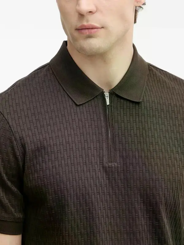 JOOP! Franciscojose Basket-weave Zip-fastening Polo Shirt