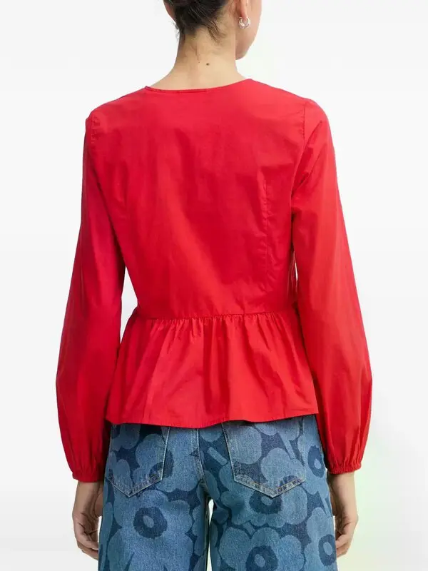 Marc O'polo Lace-up Peplum Blouse
