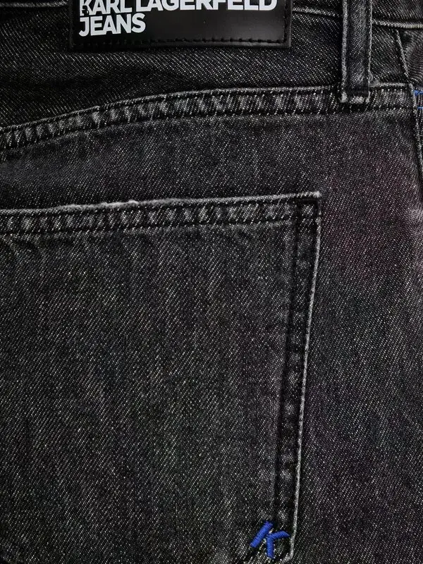 Karl Lagerfeld Logo-patch Denim Shorts