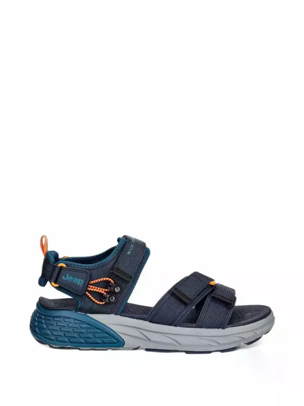 JEEP Groove Touch-strap Flat Sandals - Blue